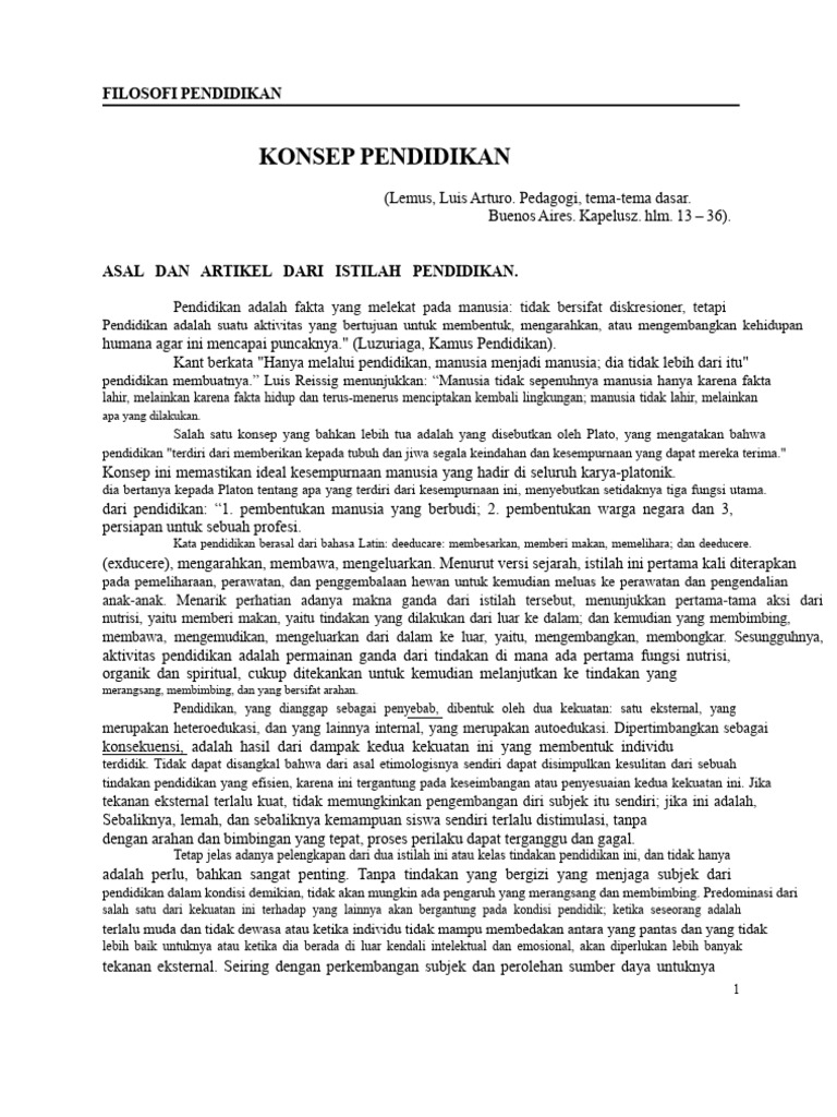 Filosofi dan Jenis Pendidikan Manusia | PDF