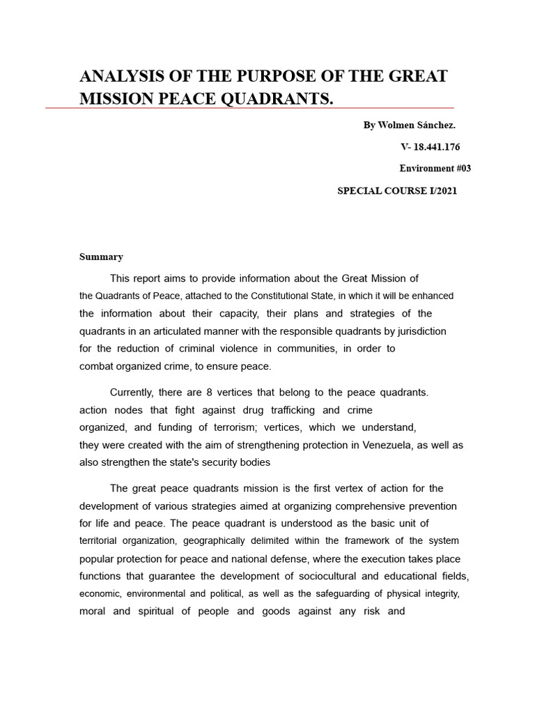 Great Mission Squares of Peace | PDF | Organized Crime | Crimes