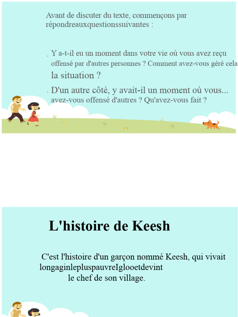 L'histoire de Keesh : courage et survie | PDF