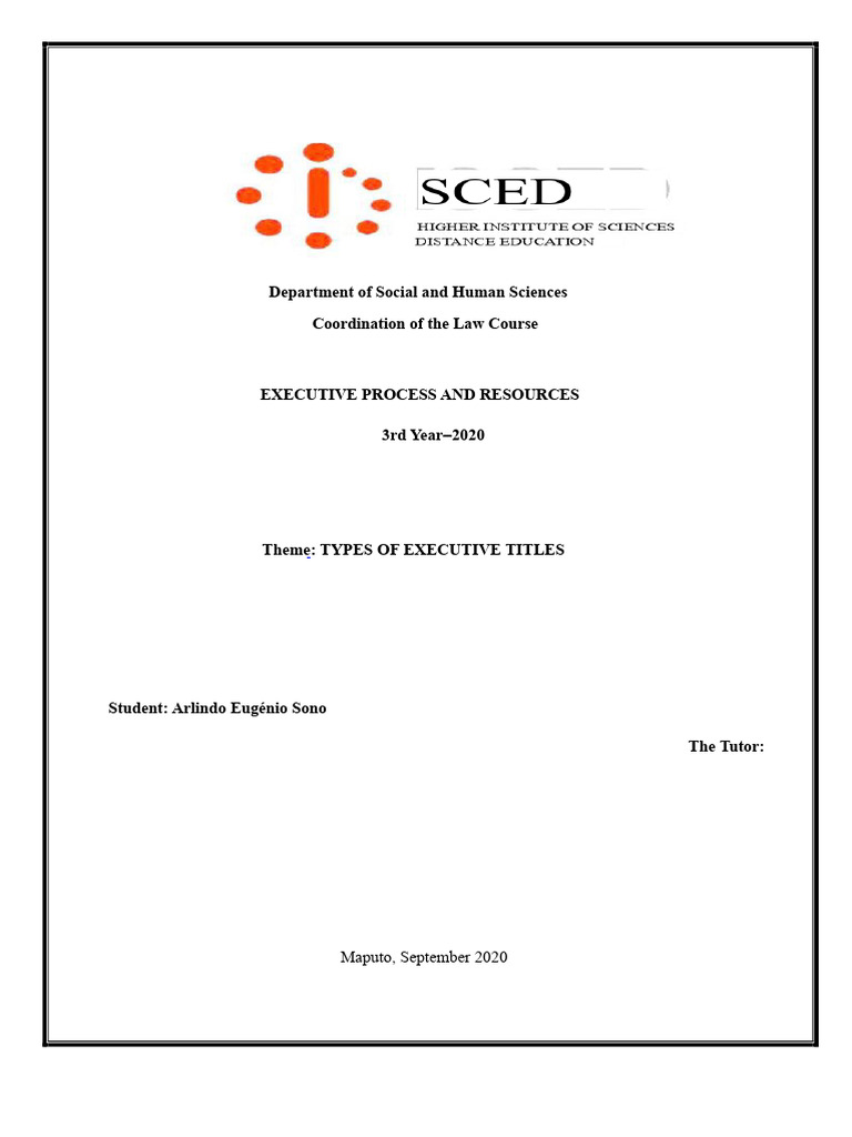 Types of Executive Titles | PDF | Notary Public | Sentence (Law)