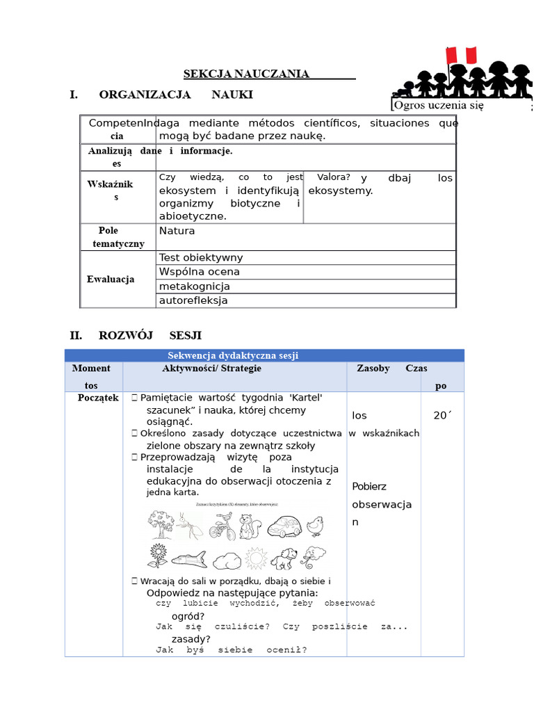 Sesja Modelu Uczenia Się | PDF