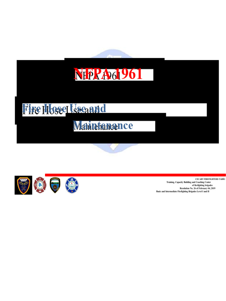 Nfpa 1961 Sections August 2019 | PDF | Firefighting | Industrial Processes