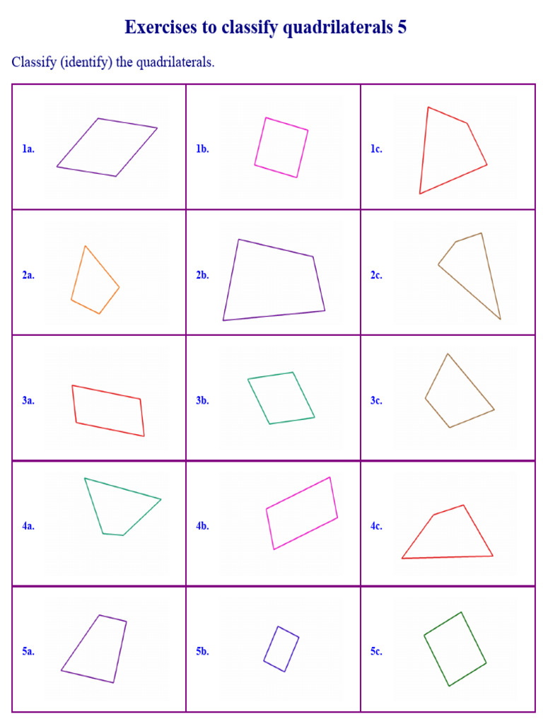 Exercise Sheet 5 Quadrilaterals | PDF