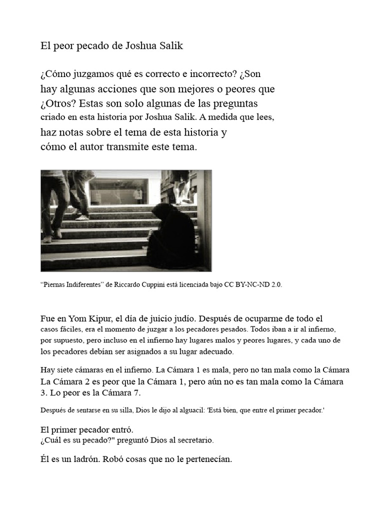 El Peor Pecado | PDF | Infierno | Pecado