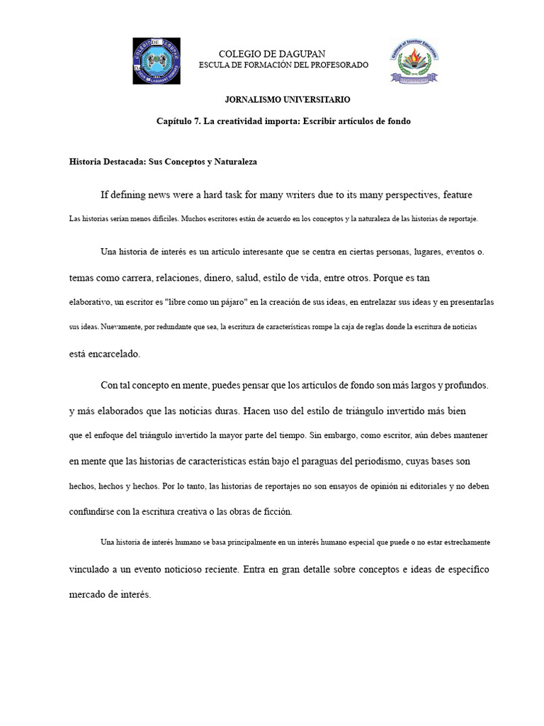 Capítulo 7 - Material de Lectura | PDF | Escritores | Conocimiento
