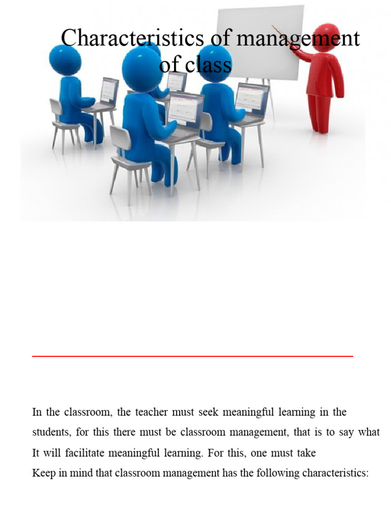 Characteristics of Classroom Management | PDF