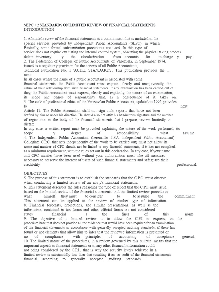 SEPC-2 Limited Review Report | PDF | Depreciation | Inventory