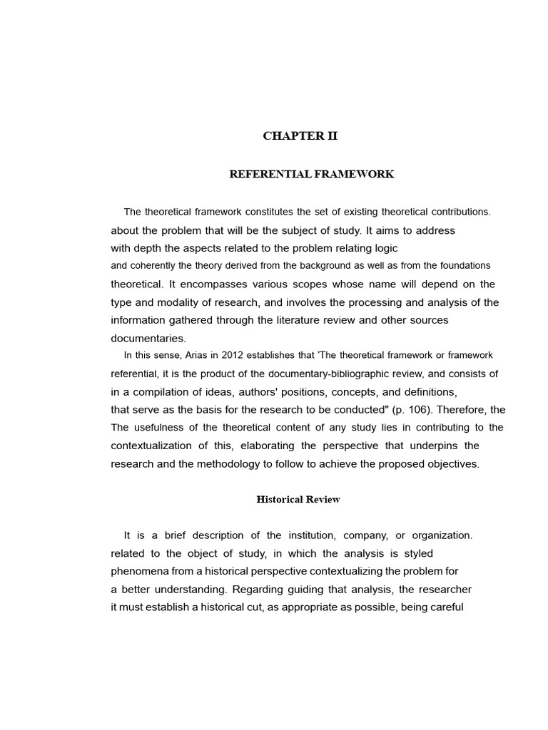 CHAPTER II Referential Framework | PDF | Theory | Knowledge