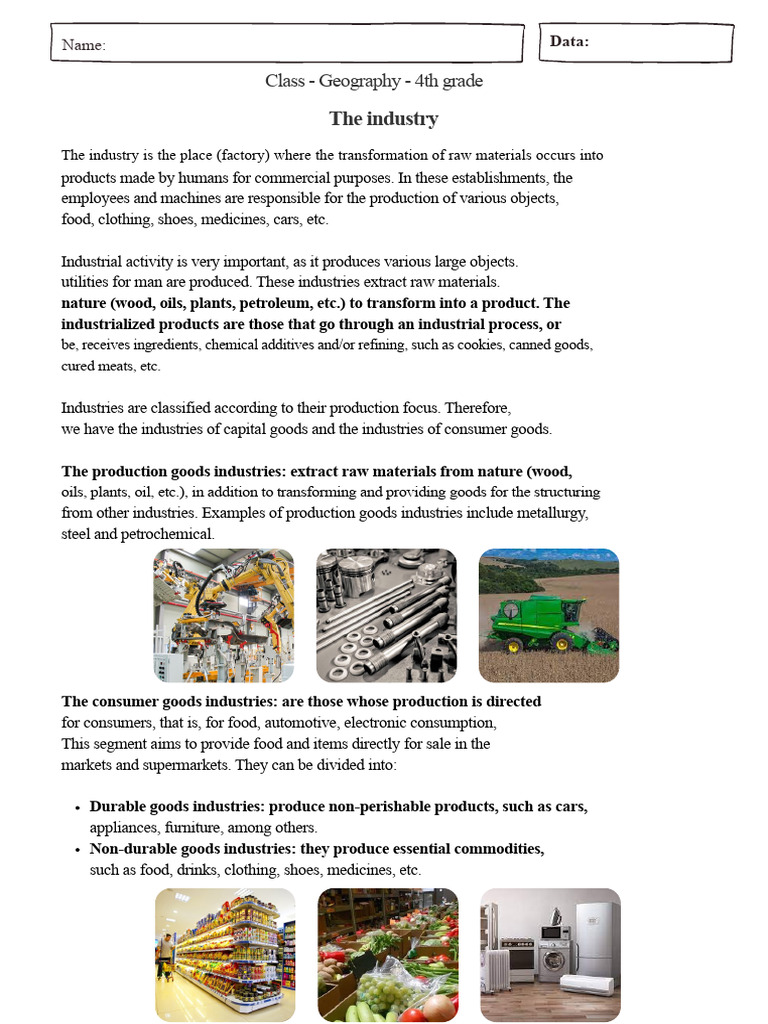 Geography Class - The Industry | PDF