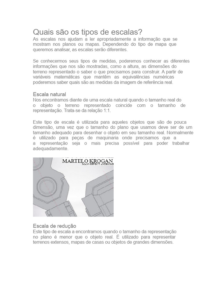 Tipos de Escalas em Mapas e Planos | PDF