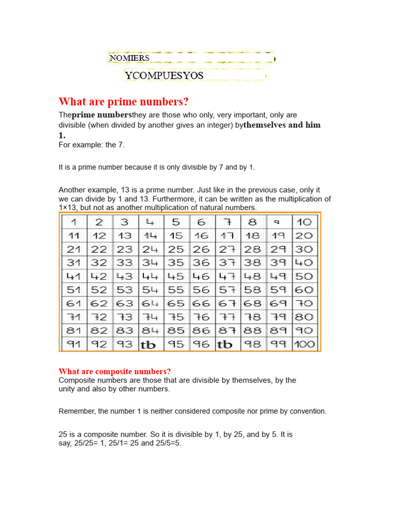 Prime and Composite Numbers | PDF
