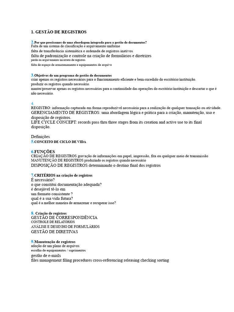 Gestão Eficiente de Registros Documentais | PDF | Contabilidade