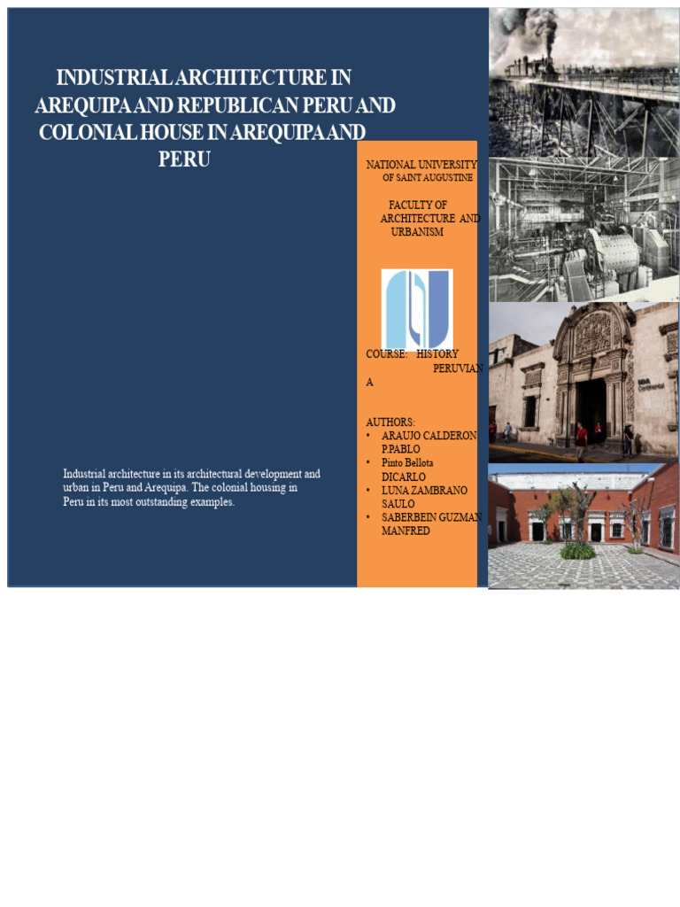 Industrial Architecture in The Republic and Housing in The Colony of ...
