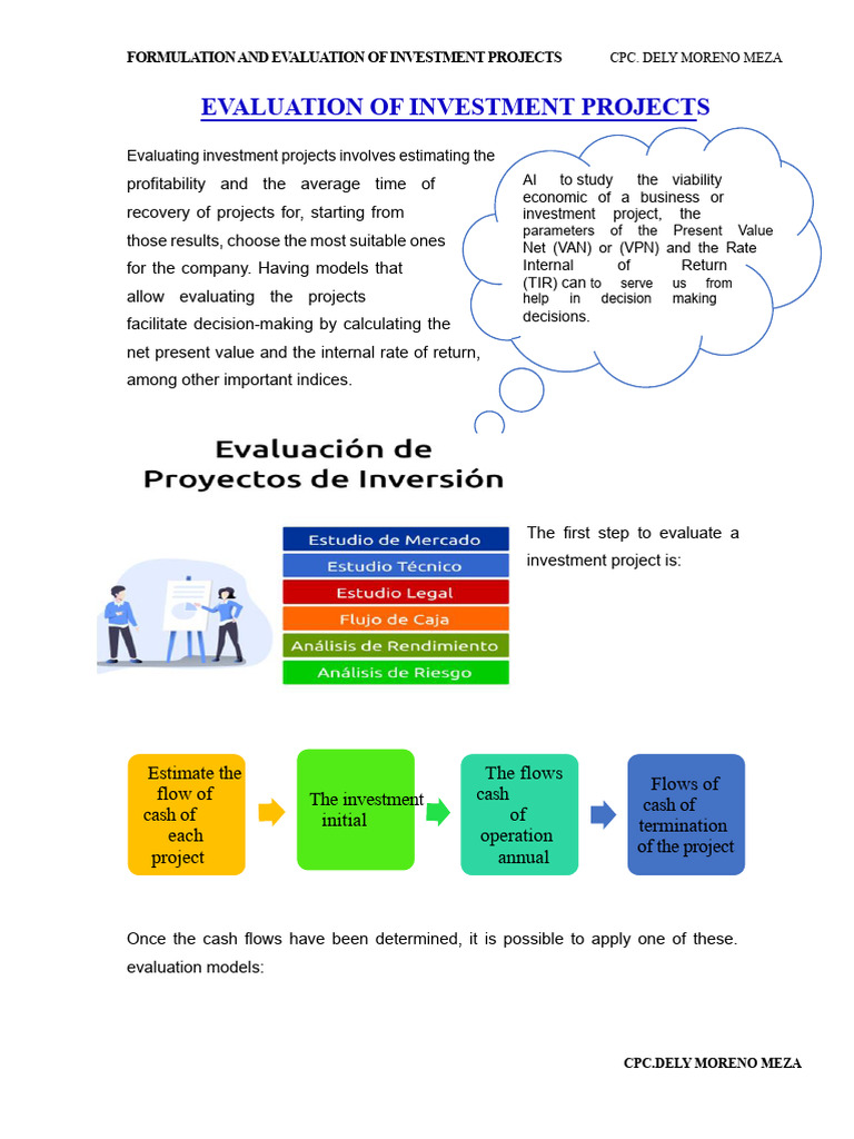 Evaluation of Investment Projects | PDF | Net Present Value | Internal ...