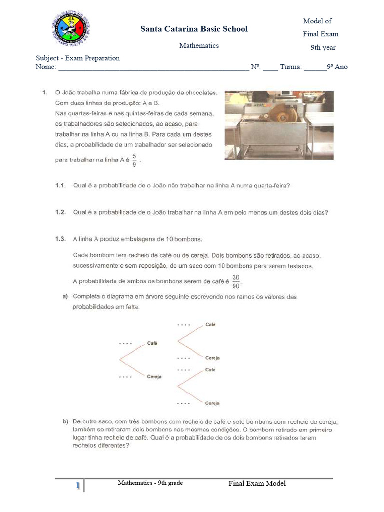 Final Exam Model 9th Grade | PDF