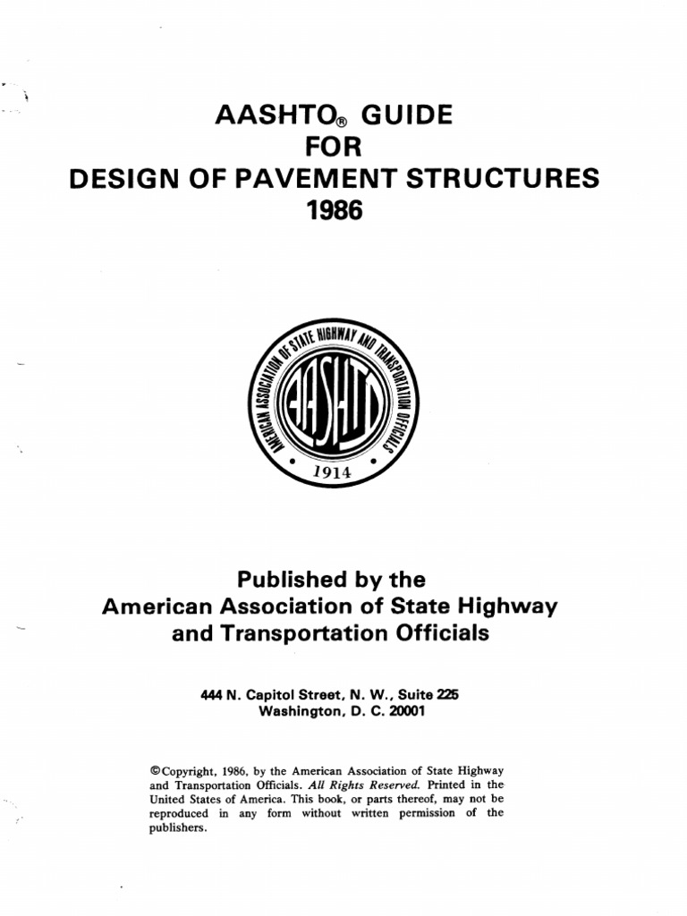 AASHTO Pavement Design 1986 | PDF | Fracture | Young's Modulus
