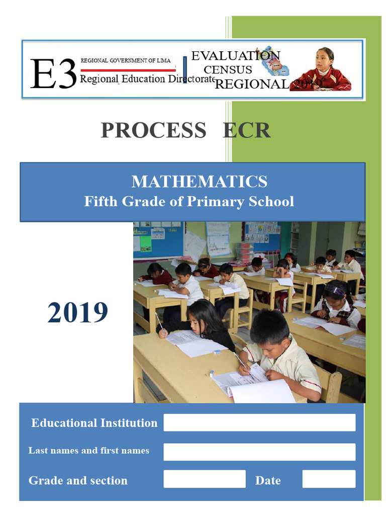 Mathematics ECR of Process 5th Grade Primary 2019 | PDF