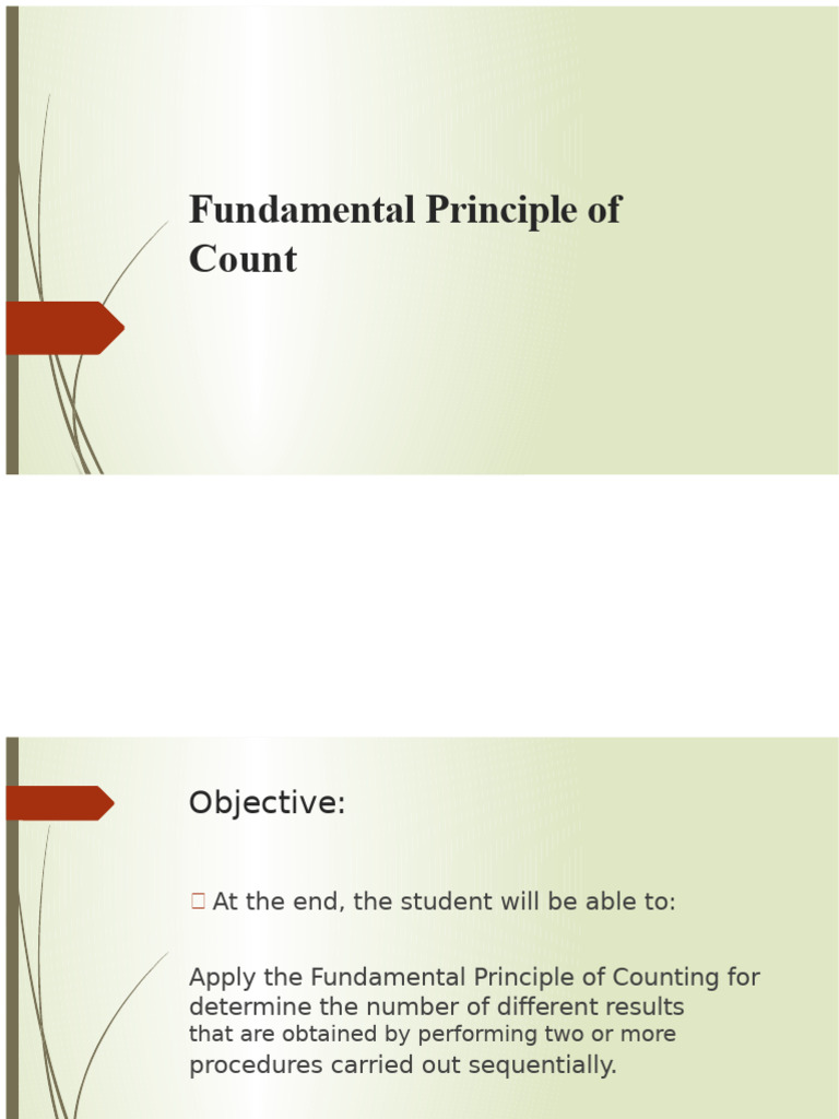 Fundamental Principle of Counting | PDF | Combinatorics | Numbers