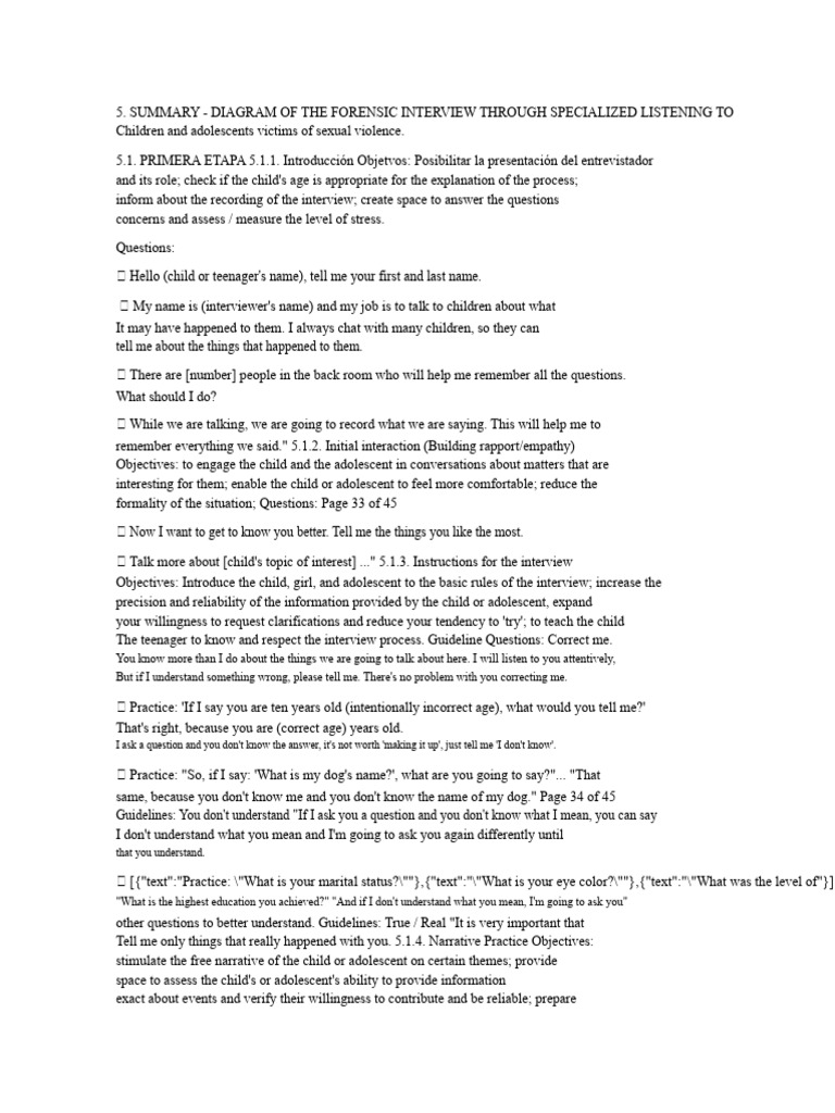Interview in A Child-Friendly Room With Children | PDF | Adolescence ...