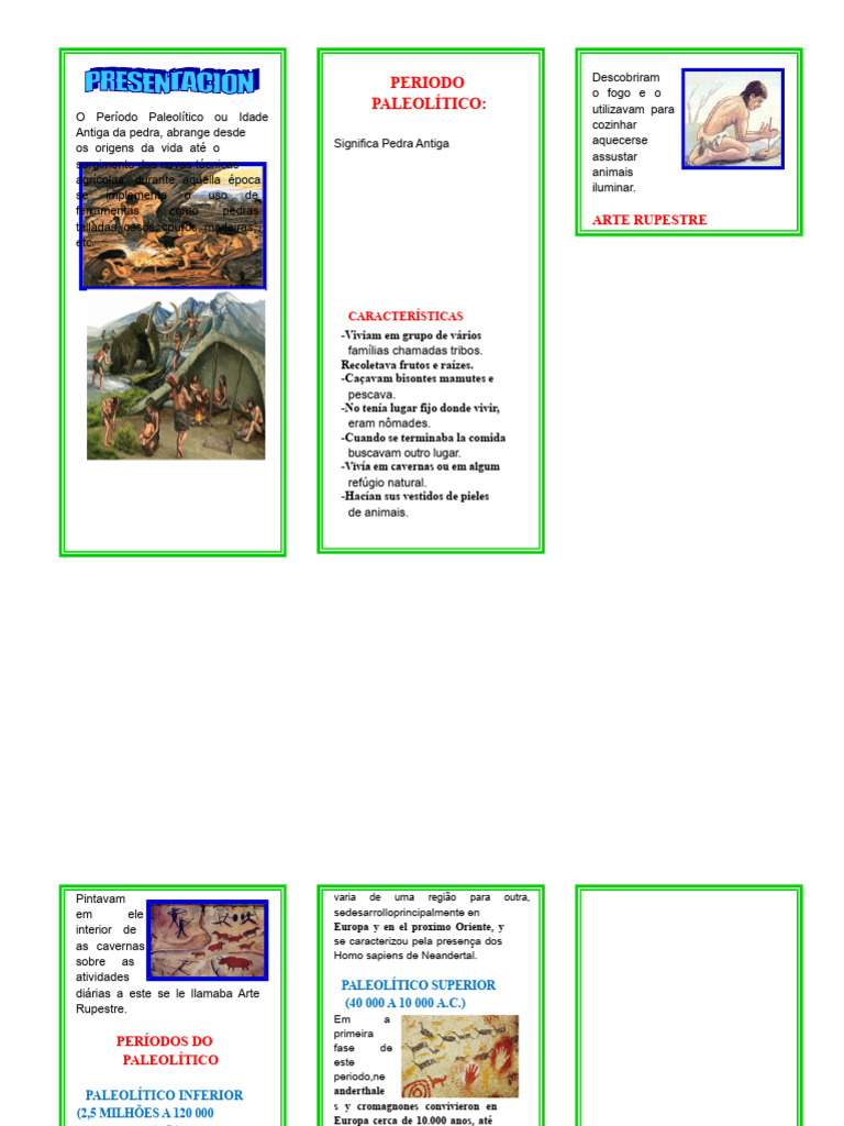 98882790-Tríptico Pré-História | PDF | Paleolítico | Neanderthal
