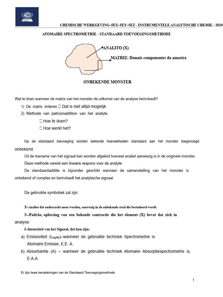 Standaard Toevoegingsmethode | PDF