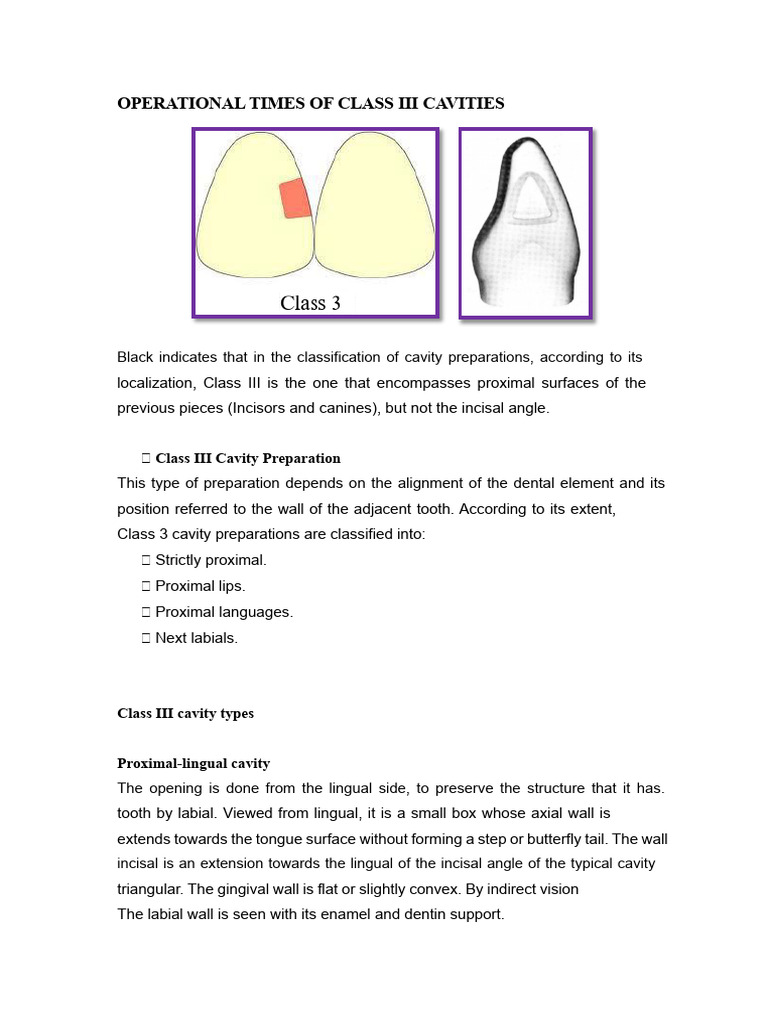 Group #2 Operative Times for Class III Cavities | PDF | Tooth | Tooth ...