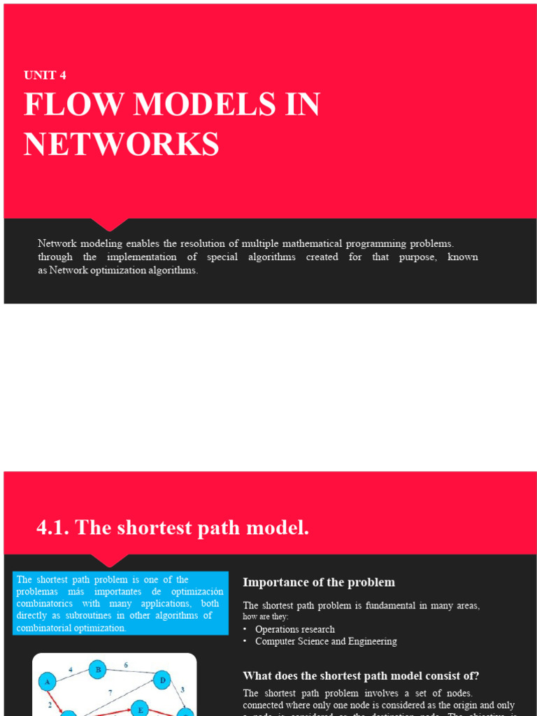 Shortest Path and Flow Models in Networks | PDF | Computational ...