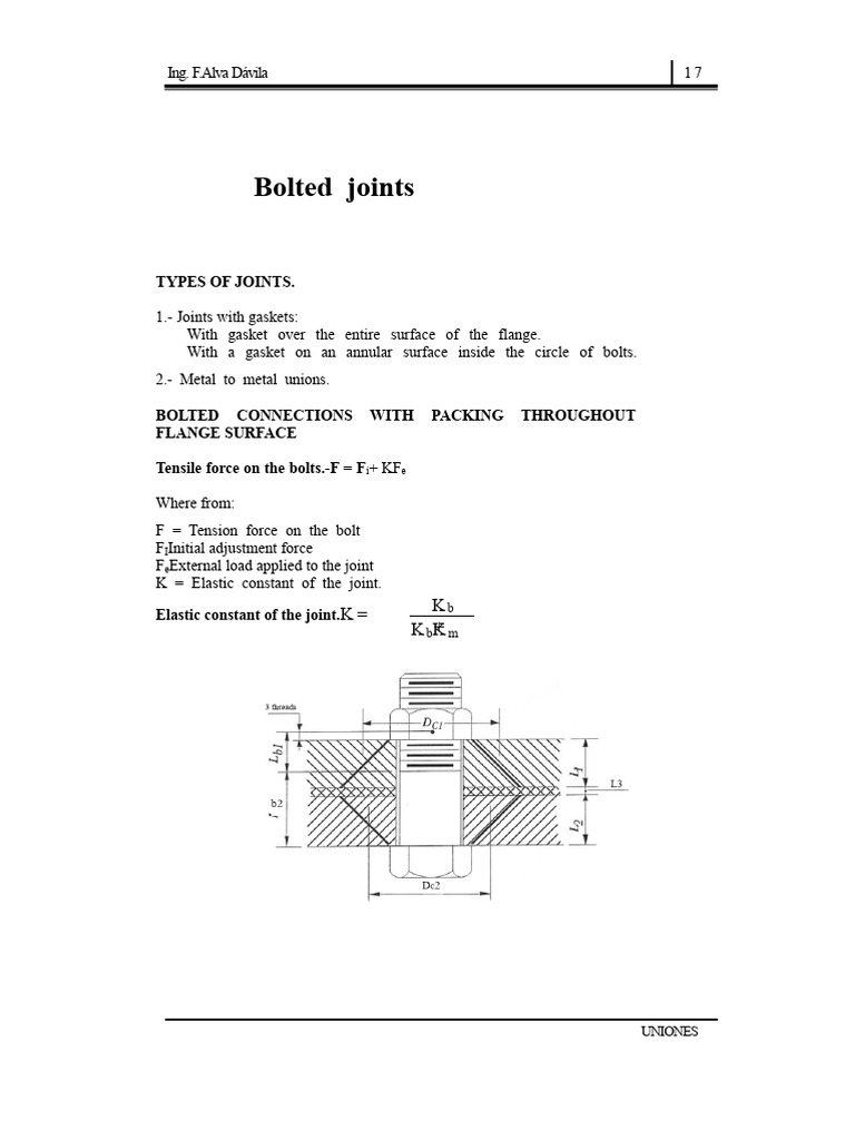 Week 2 Examples of Bolted Joints | PDF | Fatigue (Material) | Continuum ...
