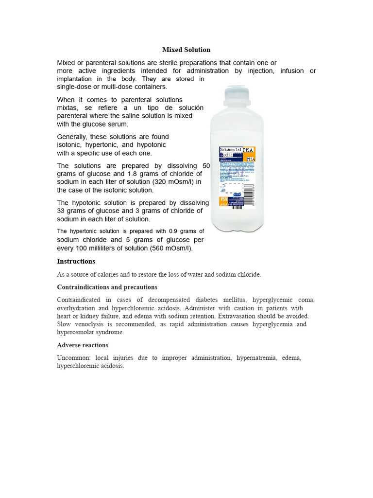 Mixed Solution | PDF
