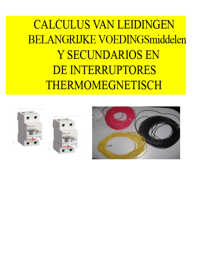 Berekeningen Met Termomagnetische Leiders en Schakelaars | PDF