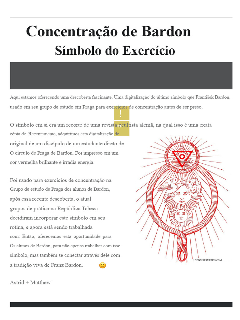 Símbolo de Concentração de Bardon | PDF | Hermetismo | Espiritualidade