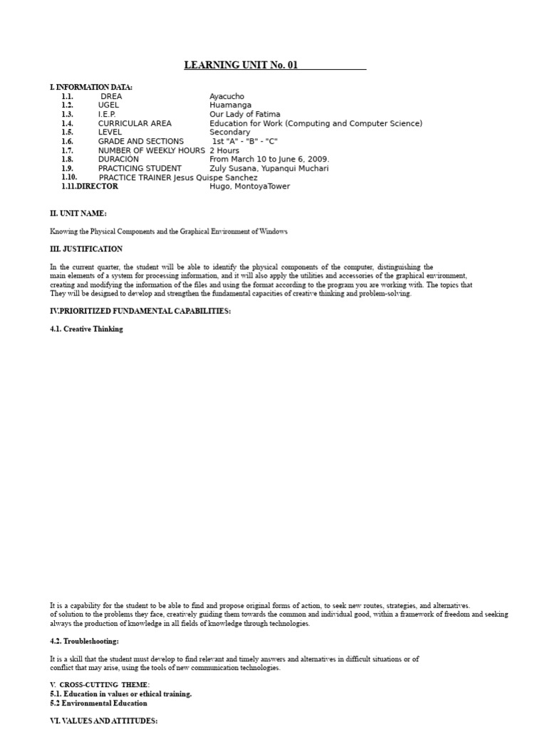 Windows Components and Word Processing Skills | PDF | Microsoft Excel ...