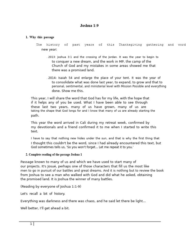 Preach Joshua 1:9 - Be Strong and Courageous v20150122 | PDF | Moses ...