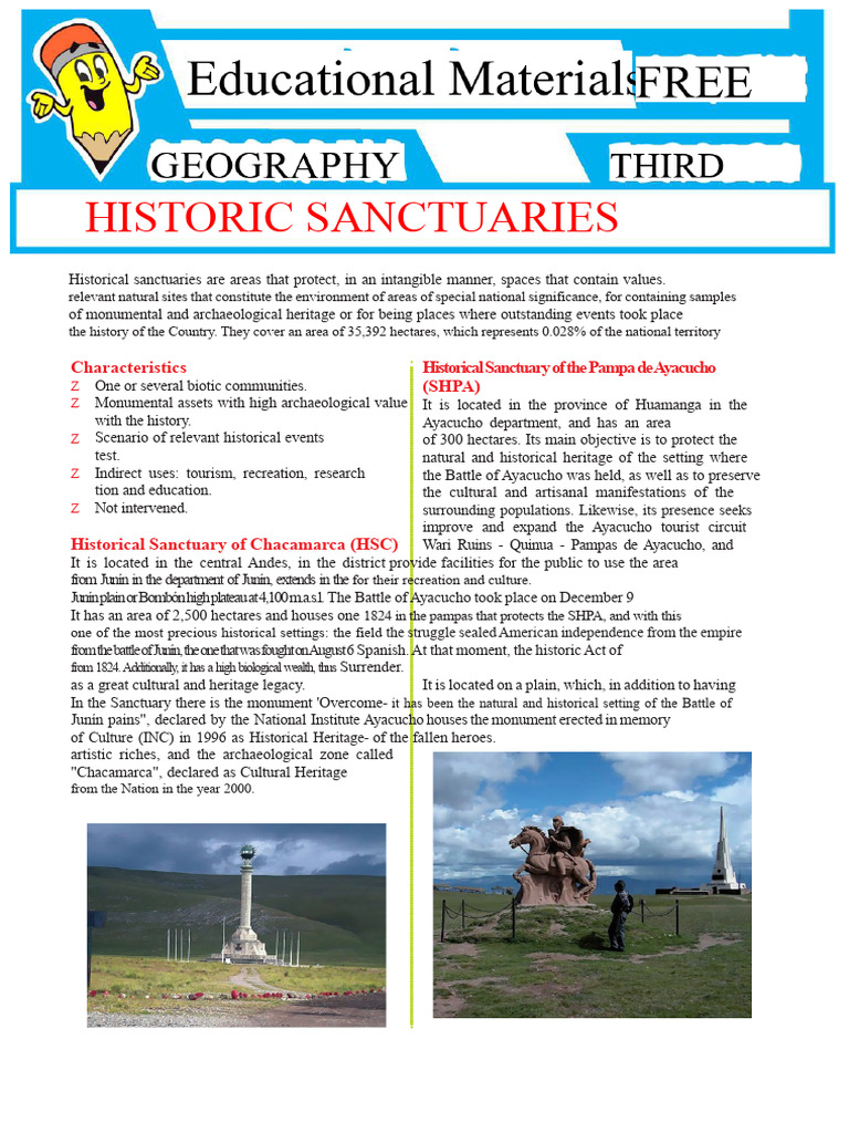 Historical Sanctuaries for Third Grade of Secondary School | PDF ...