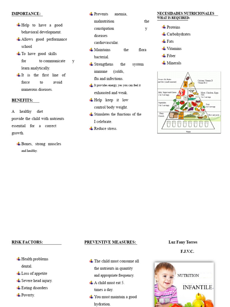 Brochure - Child Nutrition | PDF | Malnutrition | Nutrients