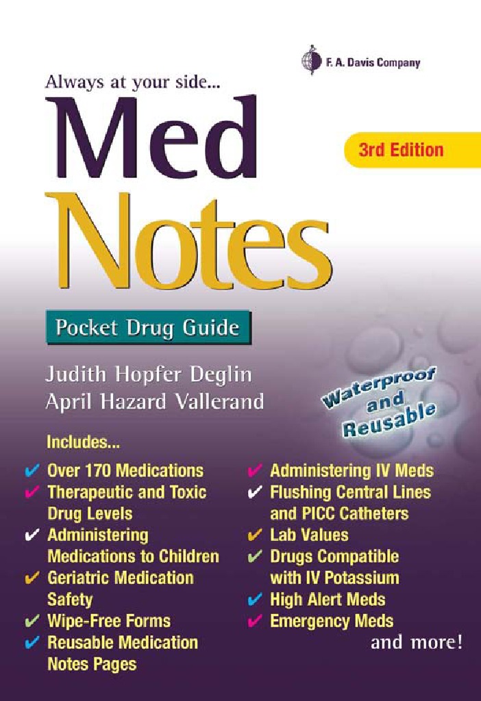 Med Notes. Pocket Drug Guide | PDF