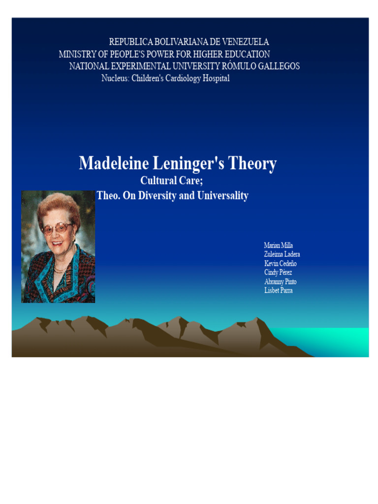 Presentation of Madeine Leininger | PDF | Well Being | Liberal Arts ...