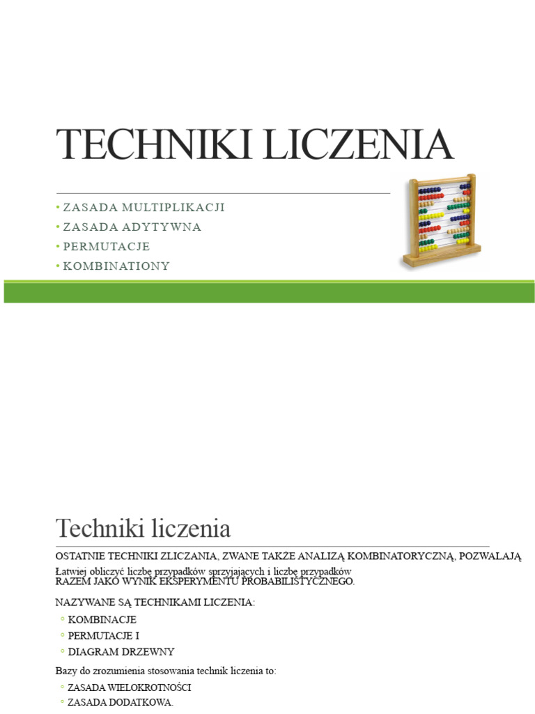 TECHNIKI LICZENIA | PDF