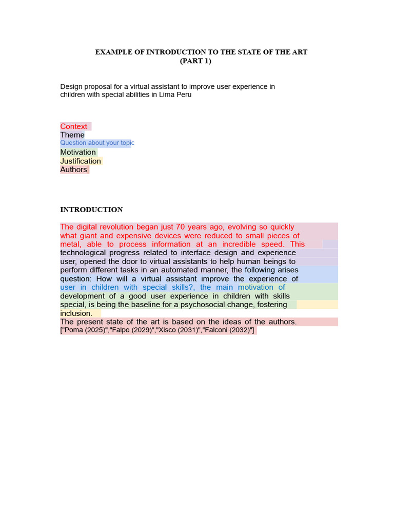 EXAMPLE OF INTRODUCTION TO THE STATE OF THE ART 1.docx | PDF