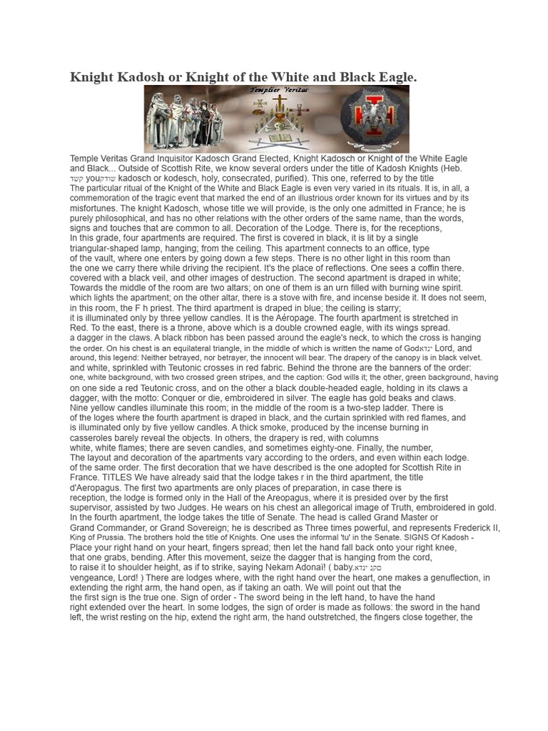 Knight Kadosh or Knight of the | PDF