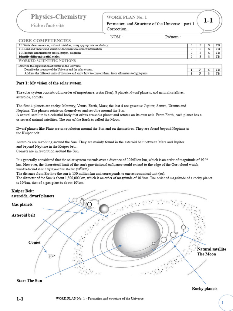 activity 1-1 - Training and Structure of the Universe - part 1 ...