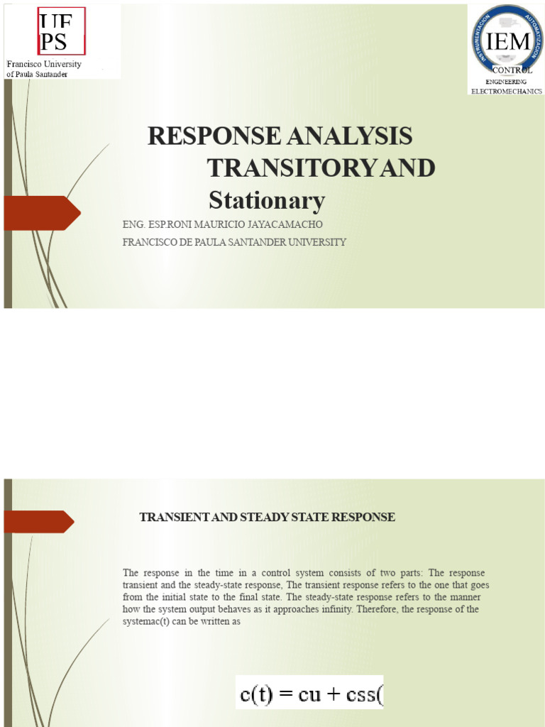 Analysis of Transient and Steady State Response | PDF | Steady State ...