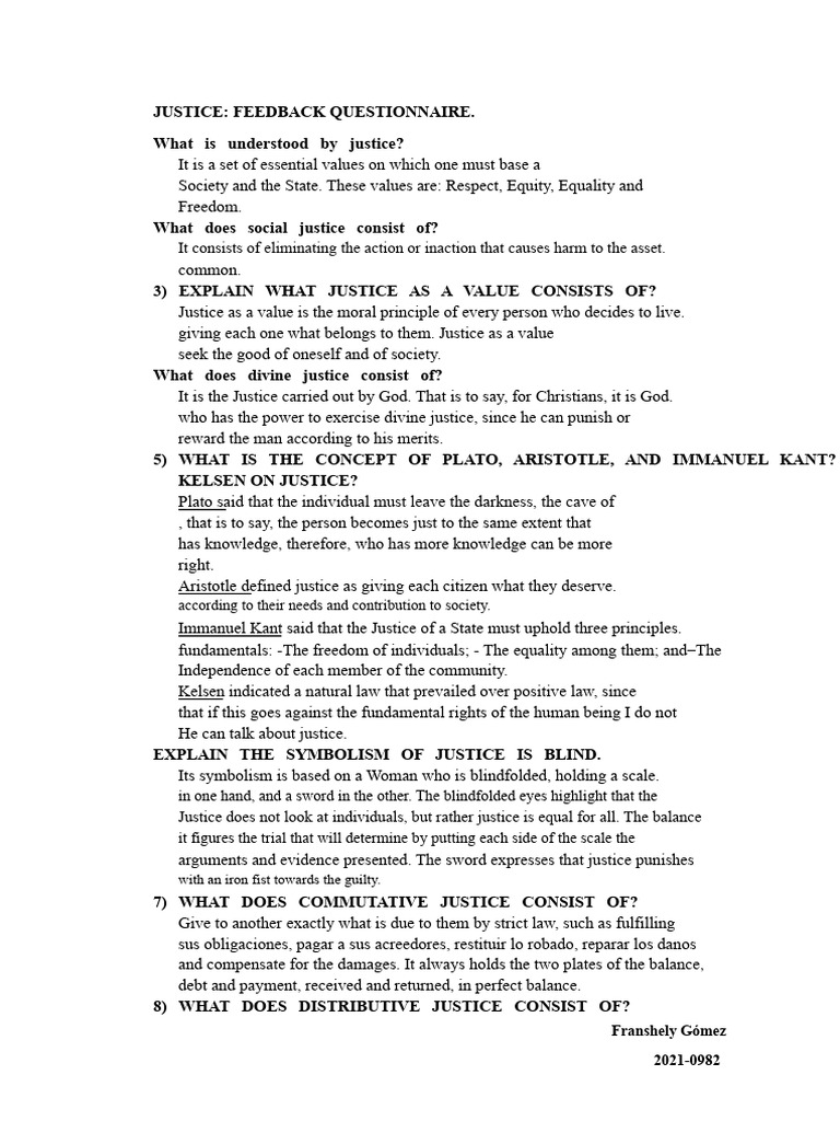 Understanding Justice: Key Concepts Explained | PDF | Justice | Crime ...