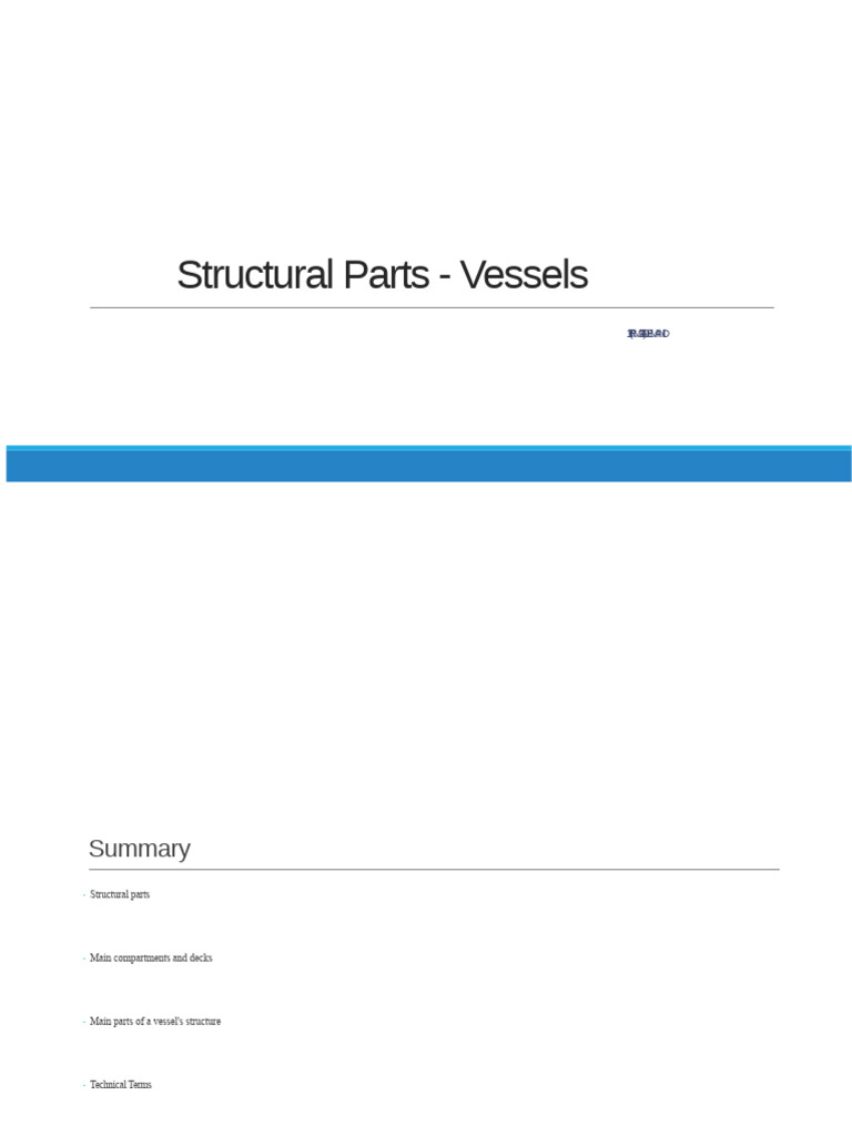 Structural Parts of Vessels | PDF | Deck (Ship) | Ships