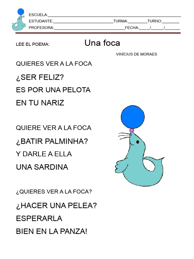 La Foca Poema | PDF