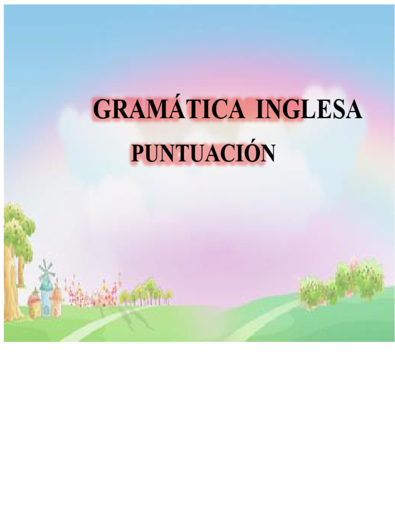 Puntuación de La Gramática Inglesa | PDF | Puntuación | Coma