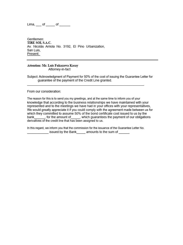 Letter of Recognition For Surety Bond Commission | PDF