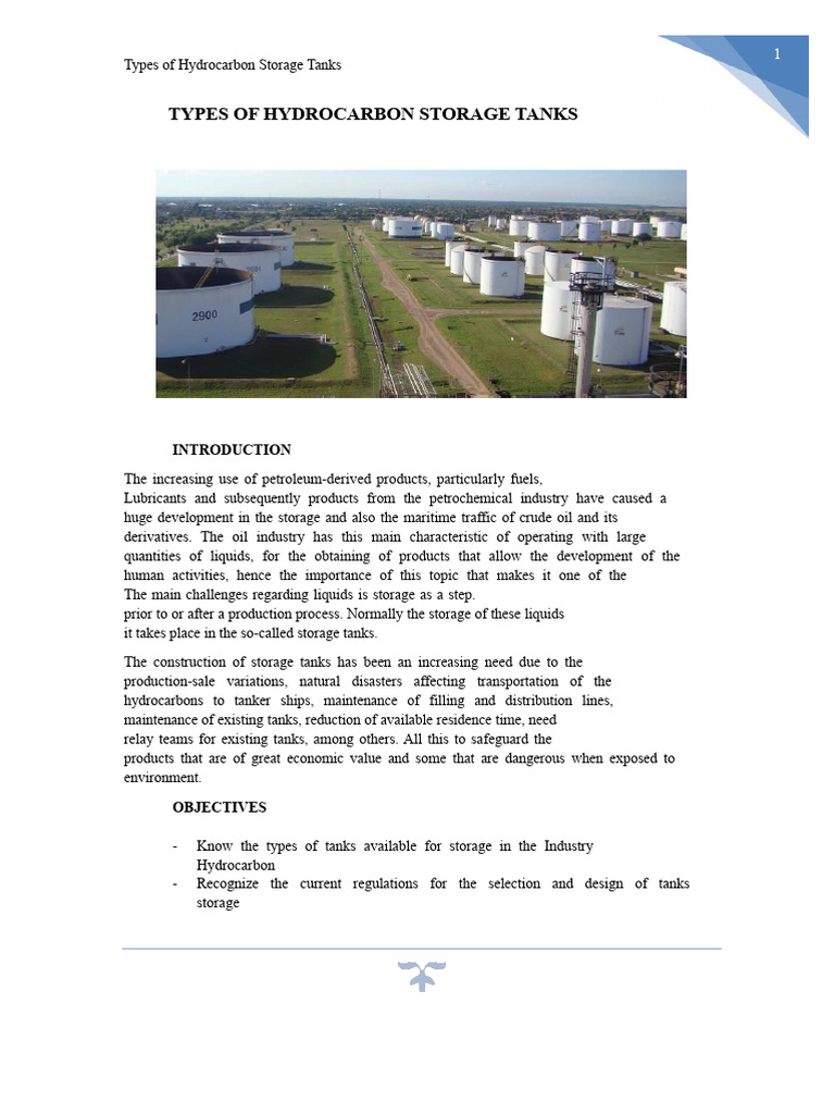Types of Hydrocarbon Storage Tanks - Print | PDF | Oil Tanker ...