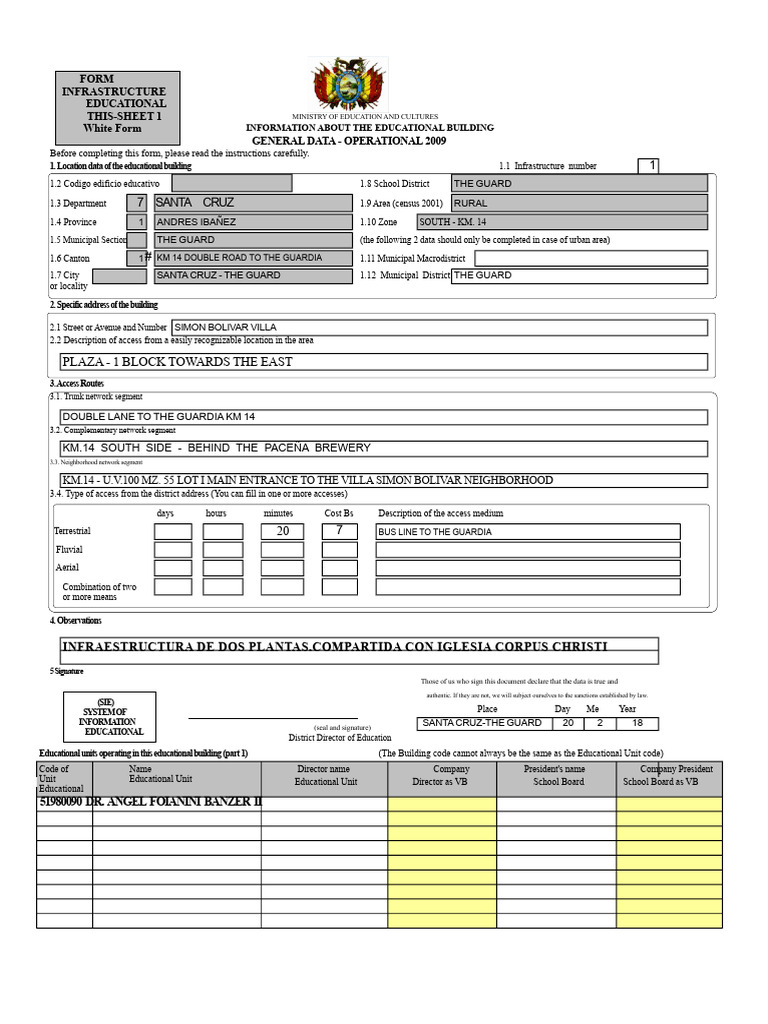 Educational Building Information Form | PDF | Bathroom