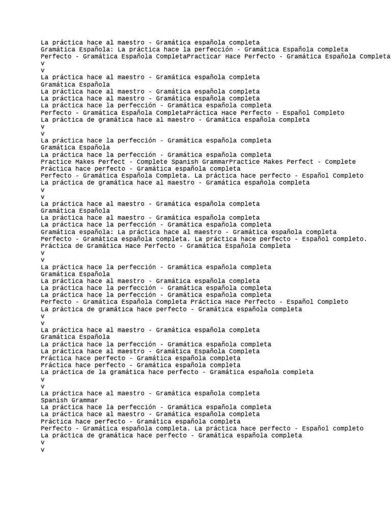 La Práctica Hace Al Maestro - Gramática Española Completa | PDF ...